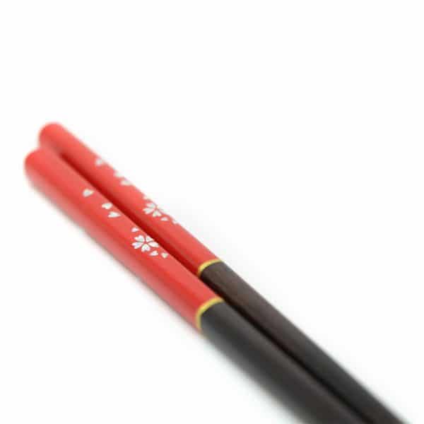Japanese Red Dipped Chopstick Set - Empire Chopsticks