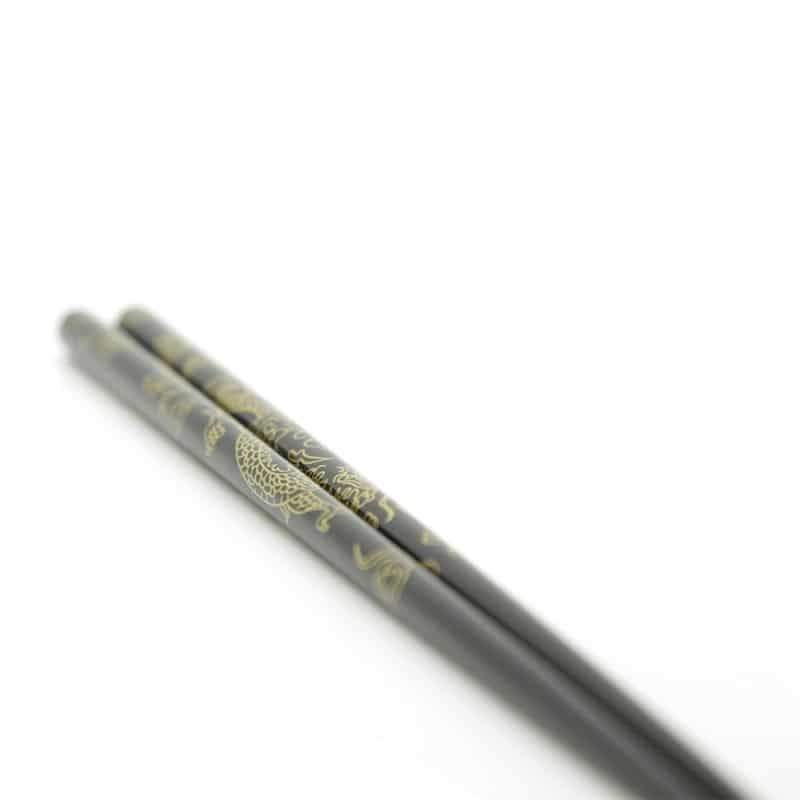 Golden Dragon Chopstick Set w/ Rests - Chopsticks with holder