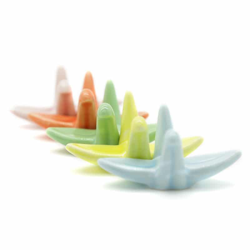Ceramic Paper Crane Chopstick Rests - Chopstick Rest Set